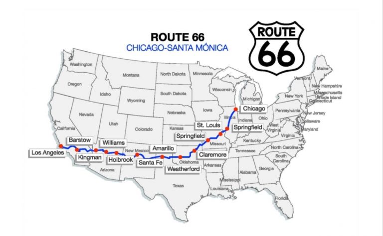 Hace 94 años se inauguró la Ruta 66 uniendo ciudades importantes de ...