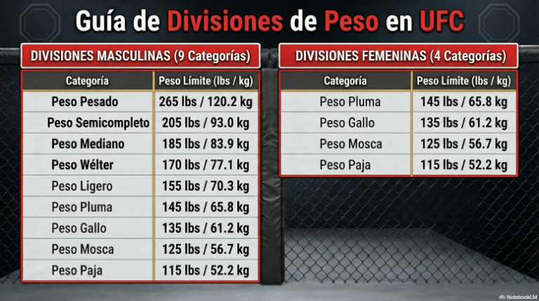 Categorías de peso en MMA y UFC: La guía definitiva para entender las ...